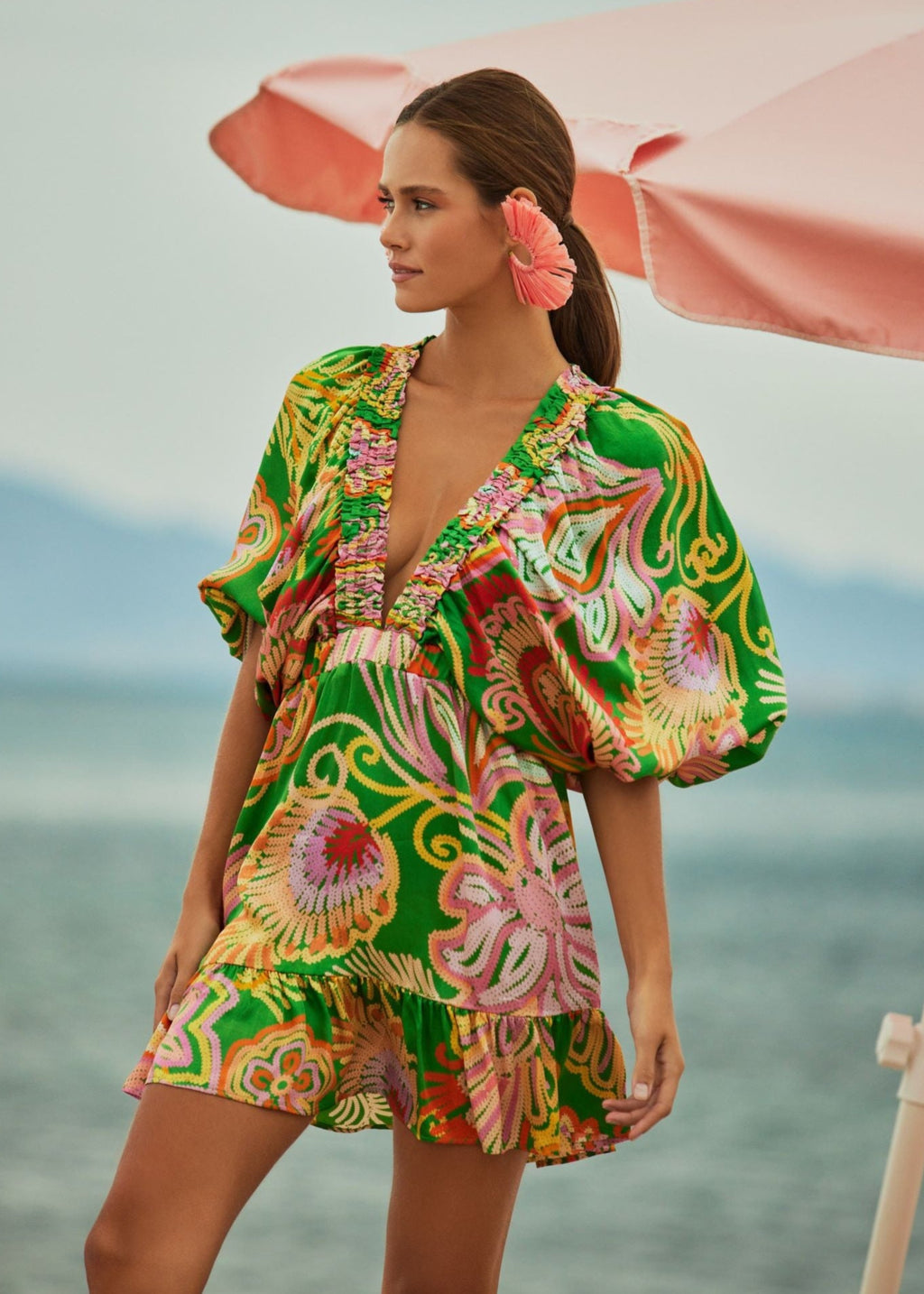 Mini Dress in Marine Bonita Print – OutDazl