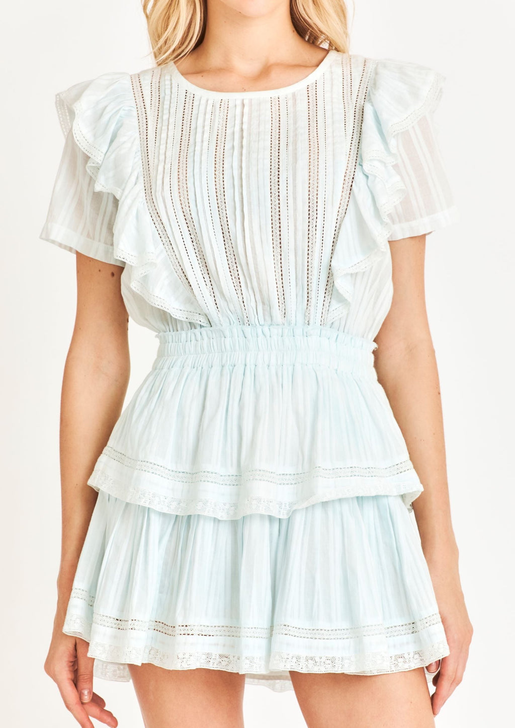 Natasha Mini Dress in Horizon Blue Hand Dye – OutDazl