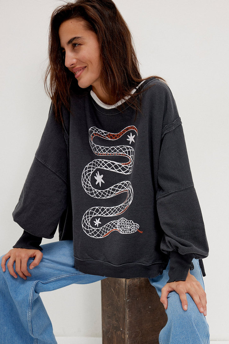 We The Free Graphic Snake Camden Pullover – OutDazl
