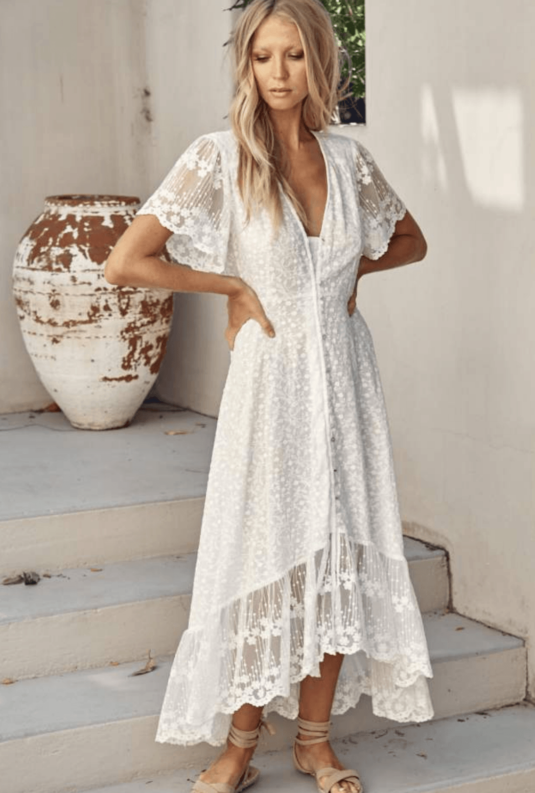 Snow White Lace Maxi Dress Angel – OutDazl